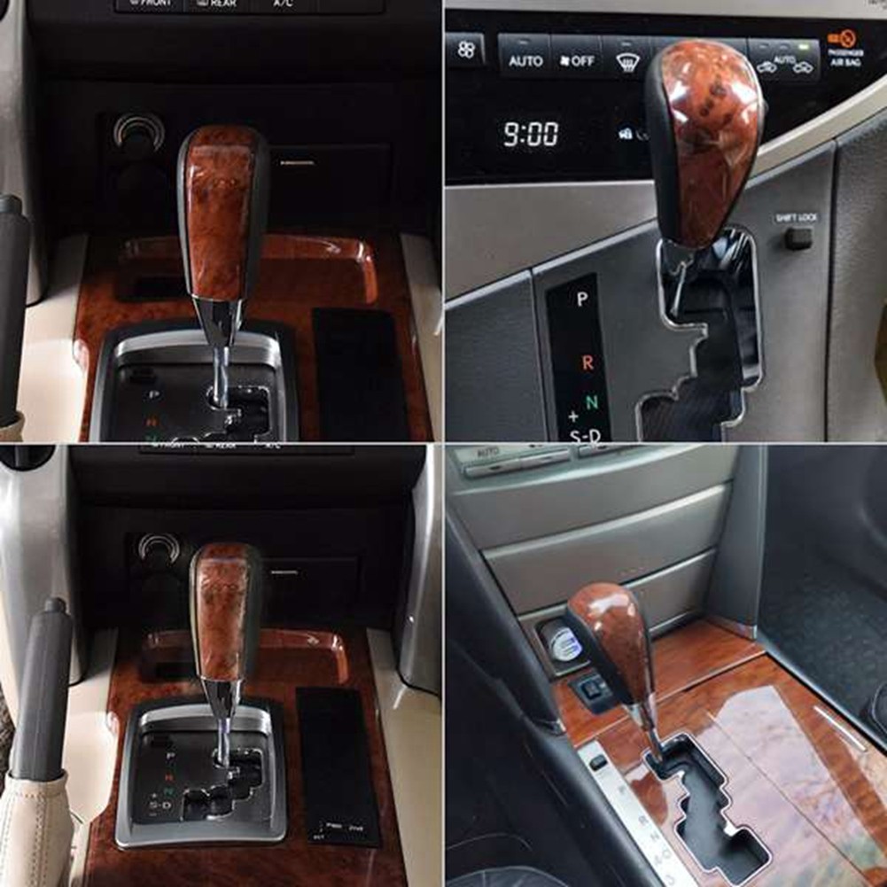 Jual SXR-Wood Grain Car Gear Shift Knob For Toyota Corolla Camry ...