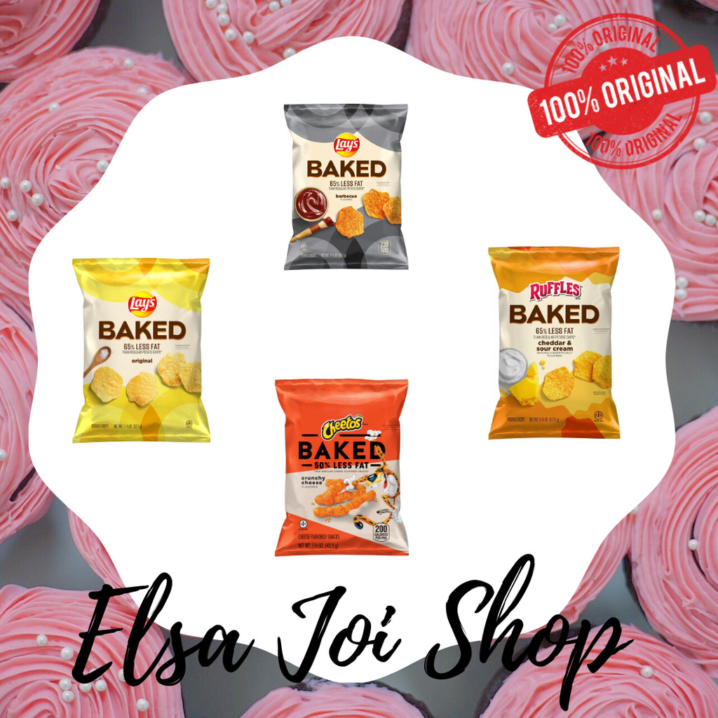 Jual Lays / Cheetos / Ruffless Baked Less Fat Flavored Snacks - SERIES ...