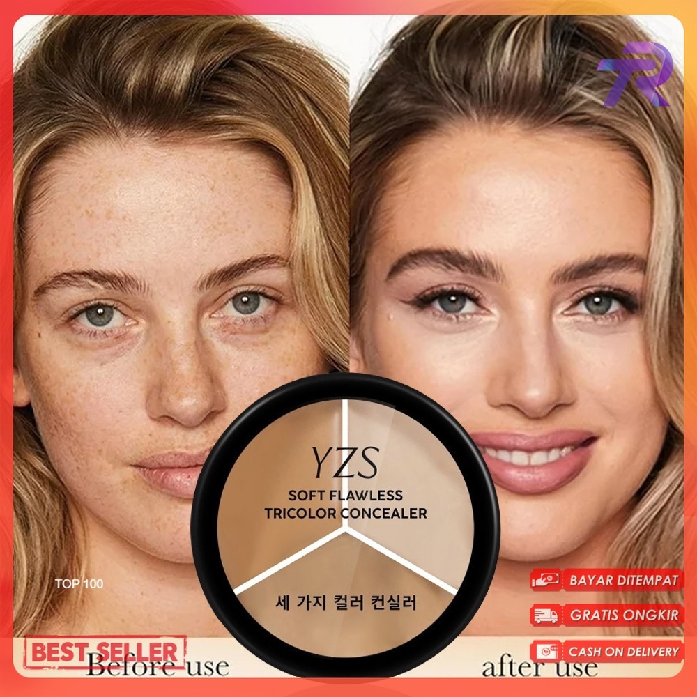 Jual TR - YZS Concealer Foundation 3 Warna Full Coverage Makeup Tahan ...