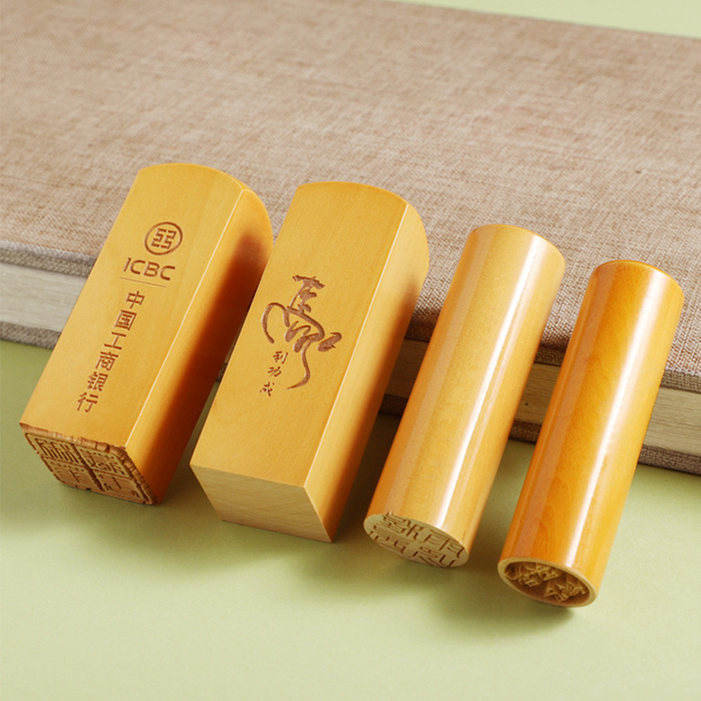 Jual Hanko Stamps Seal Stamp Custom Wood Name Stamps Square Round ...