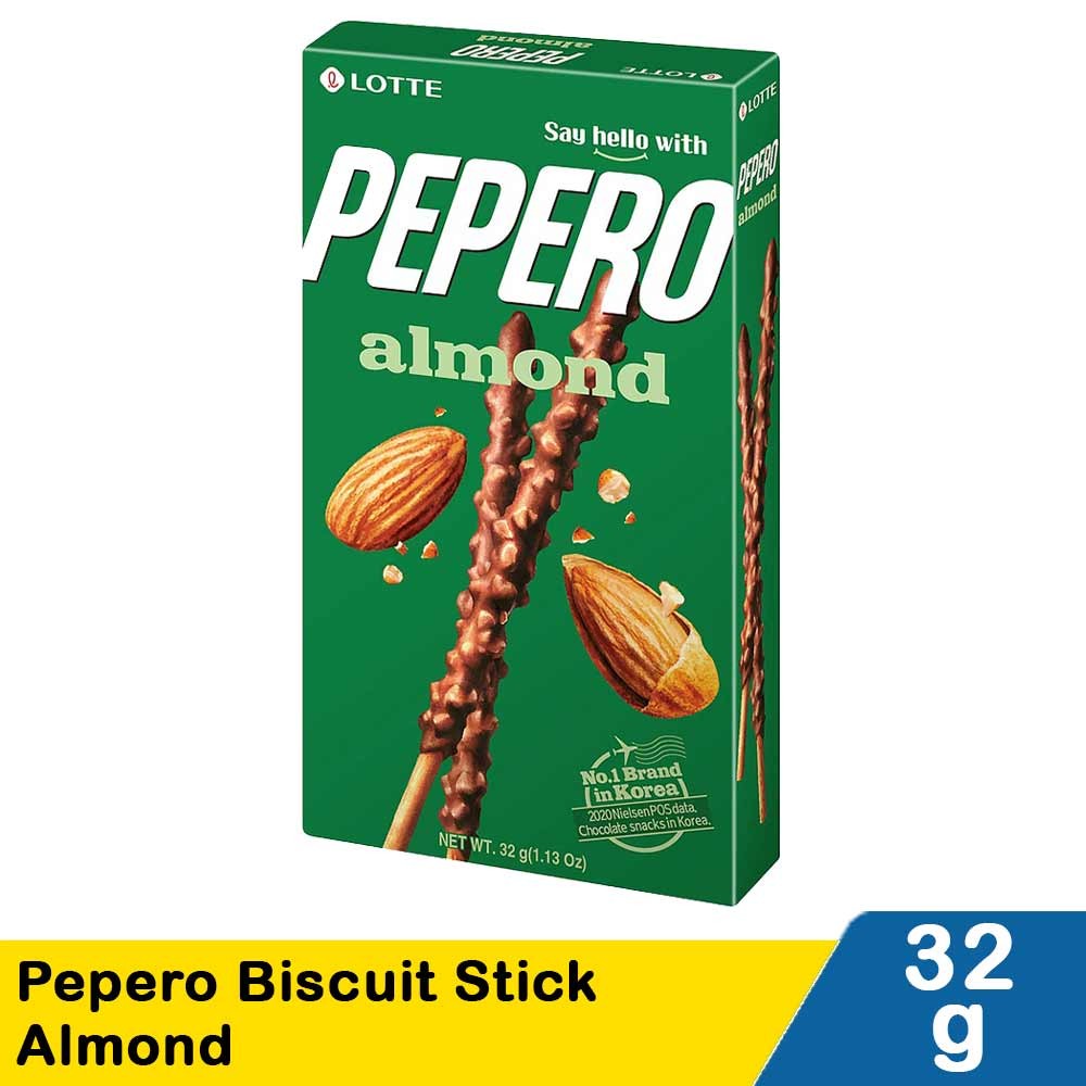 Jual LOTTE PEPERO BISCUIT STICK ALMOND 32g | Shopee Indonesia