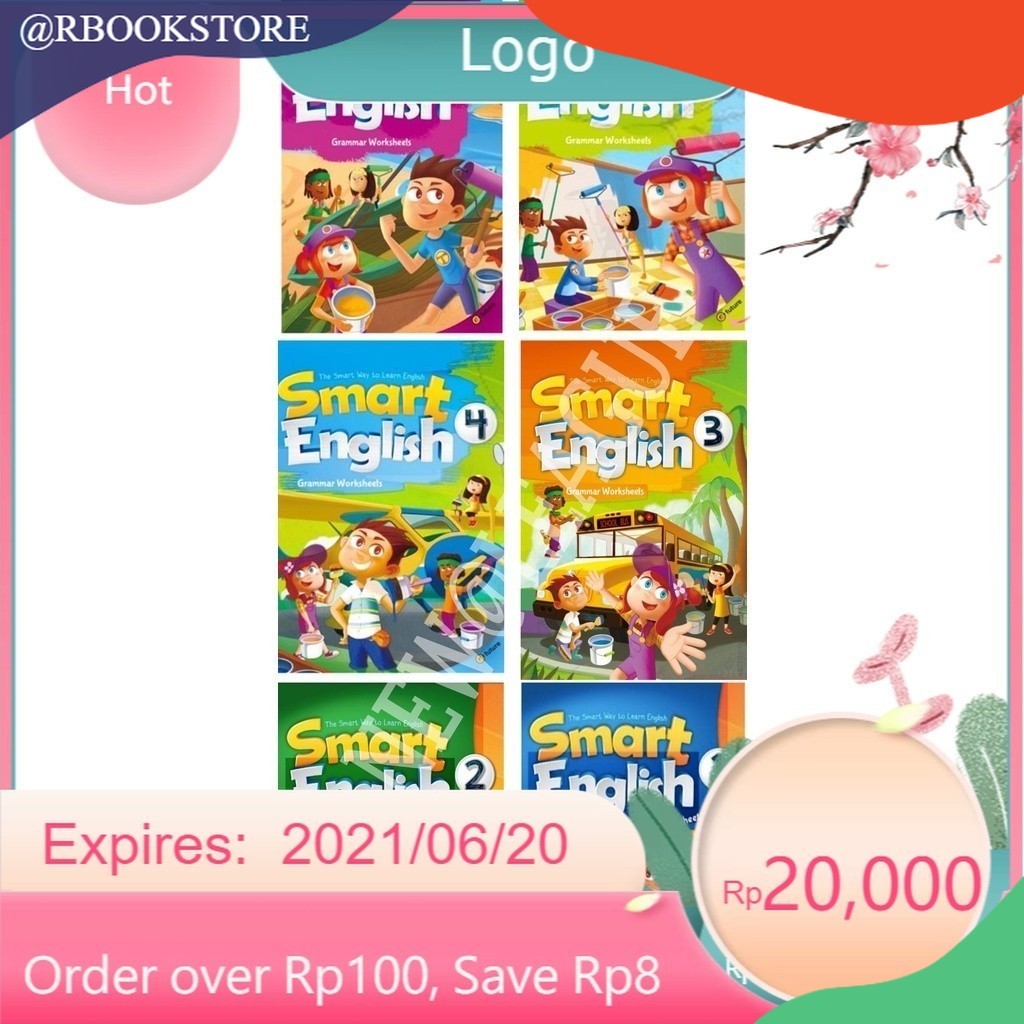 Jual Smart English Grammar Worksheets 1 2 3 4 56 / Full Warna | Shopee ...