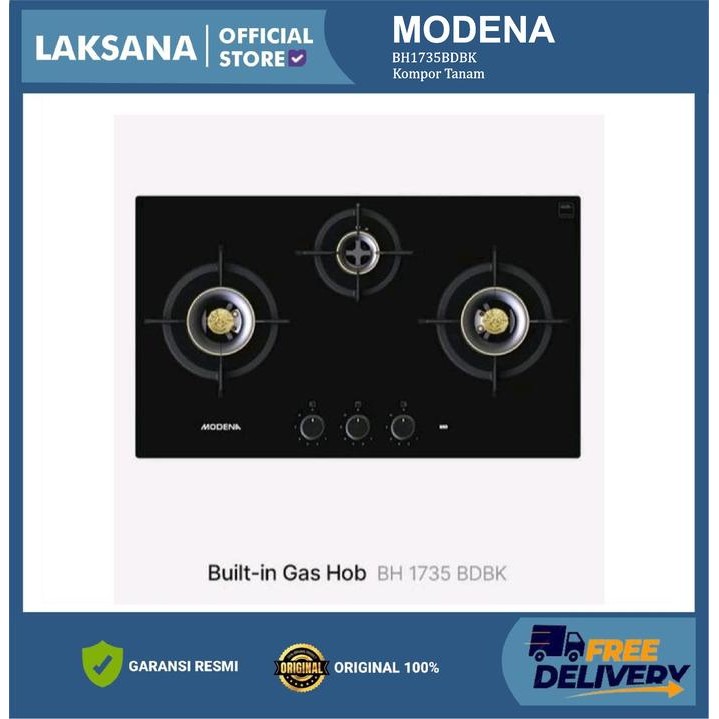 Jual Kompor Tanam Modena BH 1735 BDBK BH-1735-BDBK/BH1735BDBK | Shopee ...