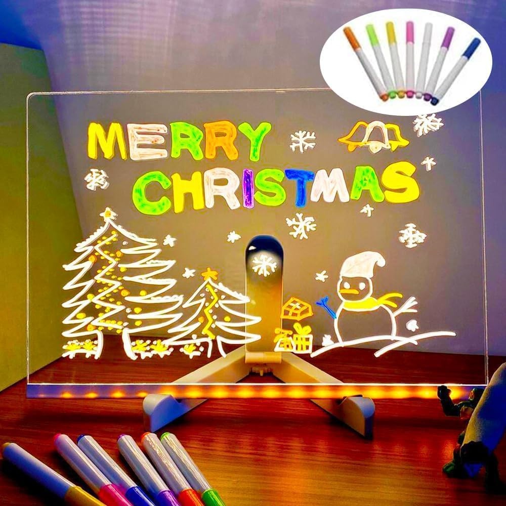 Jual LED notepad with color, acrylic dry erase board with light ...