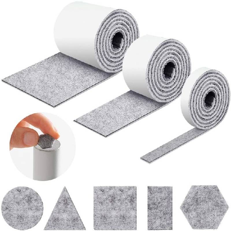 Jual 2Pcs Self Adhesive Furniture Felt Strips DIY Shape Sliding Pad ...