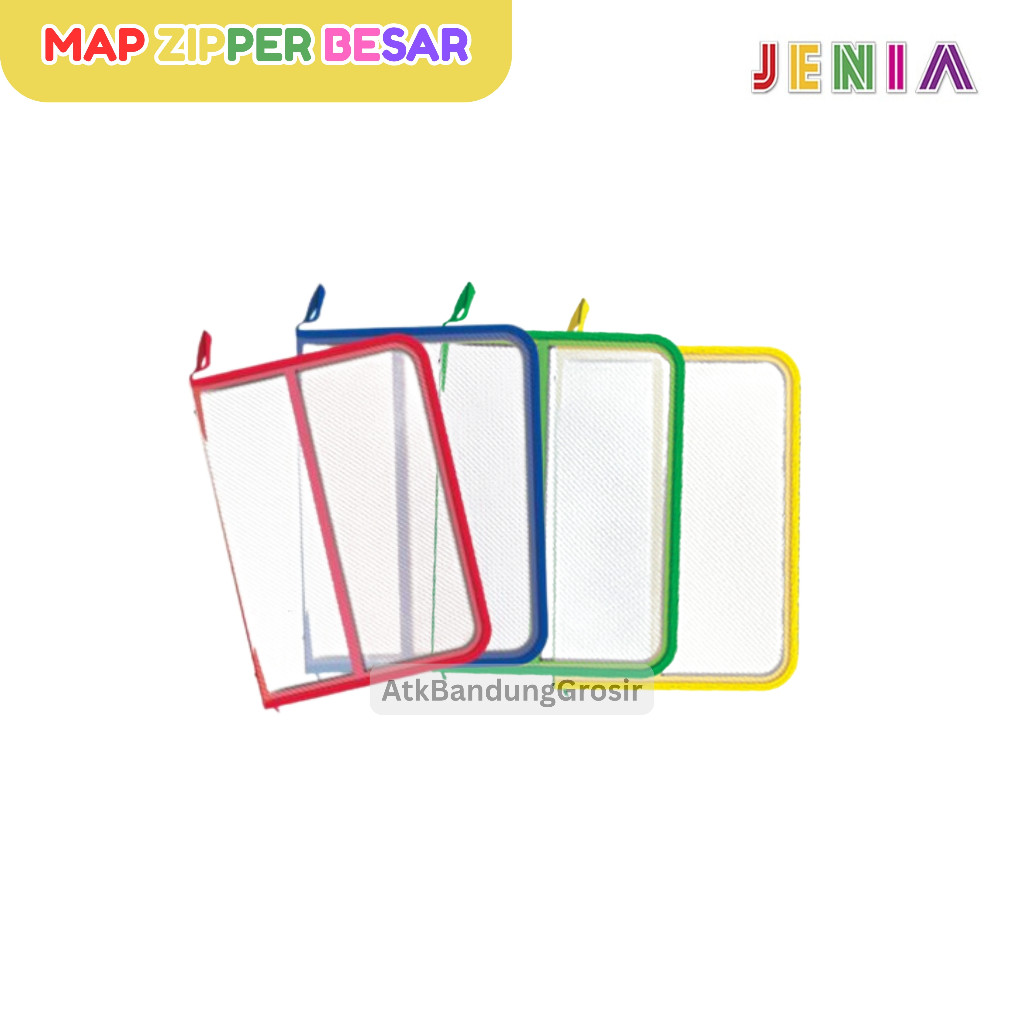 Jual Map Dokumen File Zipper Jaring Besar Merek Jenia Map Transparant ...