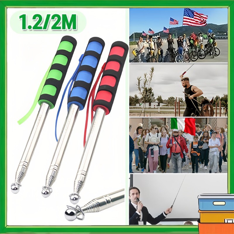 Jual 2M Tiang Bendera Tour Guide Tongkat Bendera Stainless Telescopic ...