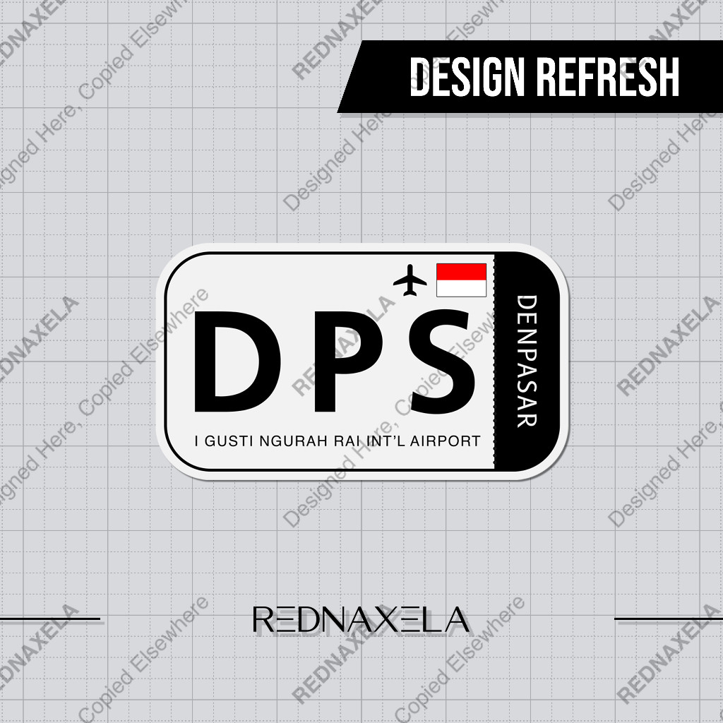 Jual Stiker Vinyl I Gusti Ngurah Rai International Airport Code DPS ...