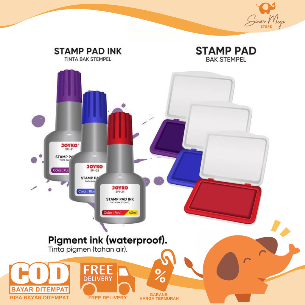 Jual Joyko Stamp Pad Ink Tinta Bak Stempel Refill Tinta Stempel ...