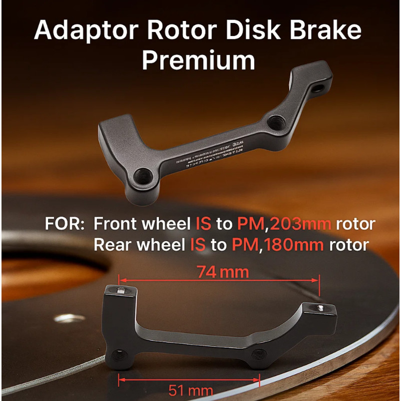 Jual Adaptor Rotor Disk Brake Premium, untuk Ukuran 7 Inch (180mm) dan ...