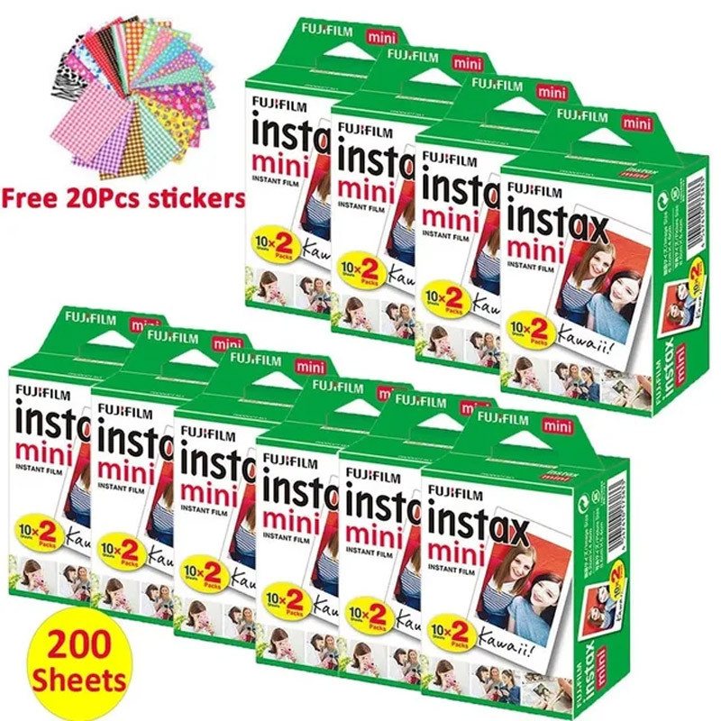 Jual 10-200 Sheets Fujifilm Instax mini 12 11 Film White Instant Photo ...