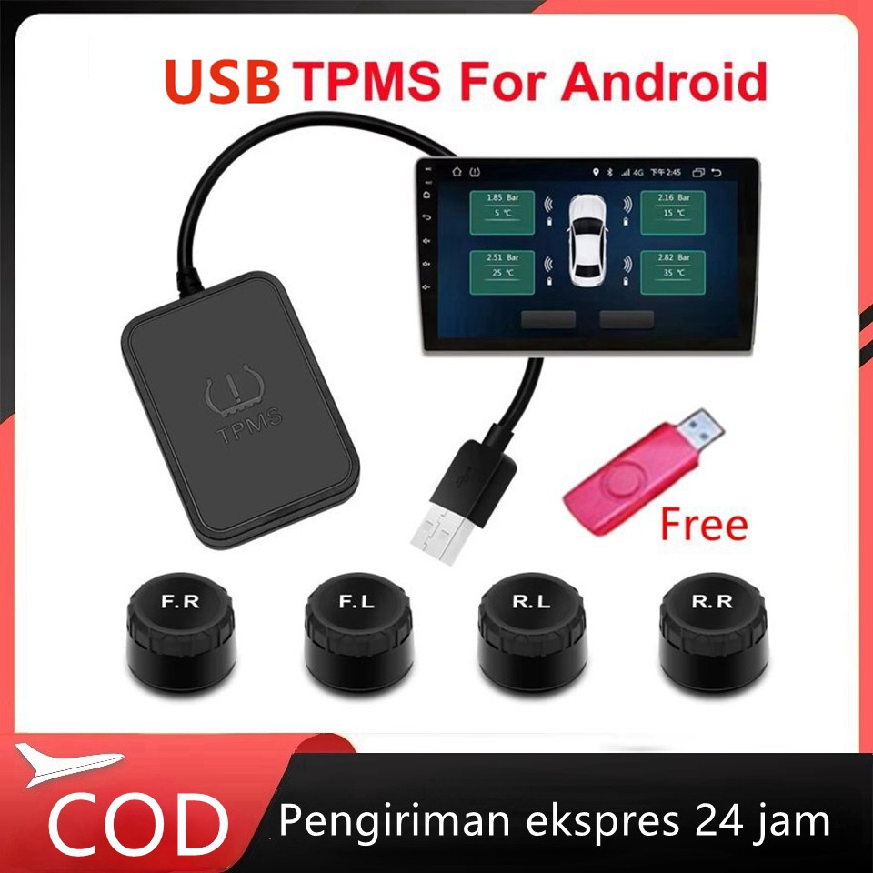 Jual putrajayamarket | Sistem Pemantauan Tekanan Ban USB TPMS Android untuk Navigasi Mobil Radio ...