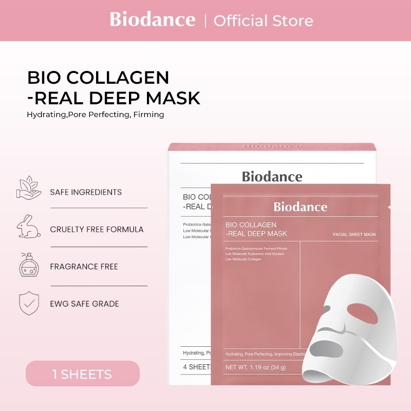 Jual BIODANCE Hydro Cera-Nol Real Deep Mask | Bio Collagen Real Deep Mask 34g (4 Sheet) | Shopee ...