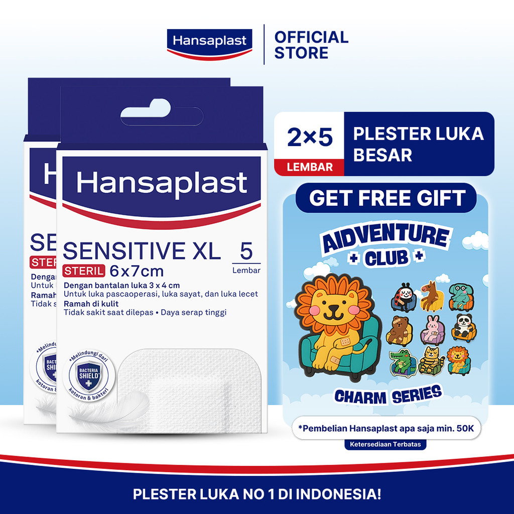 Jual HANSAPLAST Plester Sensitive Steril XL isi 5 P3K Bantalan - Twin ...
