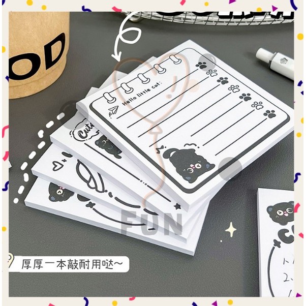 Jual Funfinds Sticky Notes Lucu Polos Memo Wild Cat Tempelan Kertas ...