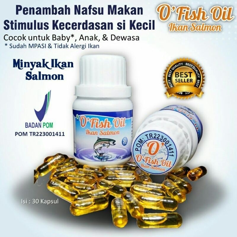 Jual O Fish Oil Salmon Minyak Ikan Salmon Original Asli Isi 30 Kapsul ...