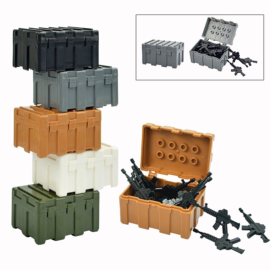 Jual 4Pcs WW2 Military Weapons Box Guns Case Bricks MOC SWAT Equipment ...
