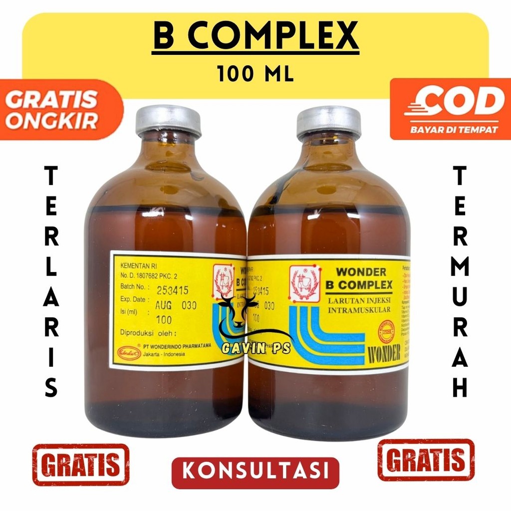 Jual WONDER B COMPLEX 100 ml - Vitamin B Kompleks Hewan | Shopee Indonesia