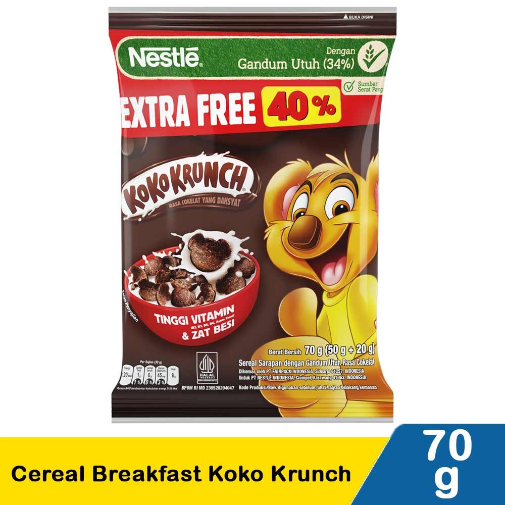 Jual NESTLE CEREAL BREAKFAST KOKO KRUNCH 50+20g | Shopee Indonesia