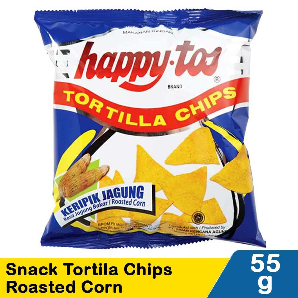 Jual HAPPYTOS SNACK TORTILLA CHIPS ROASTED CORN 55g | Shopee Indonesia