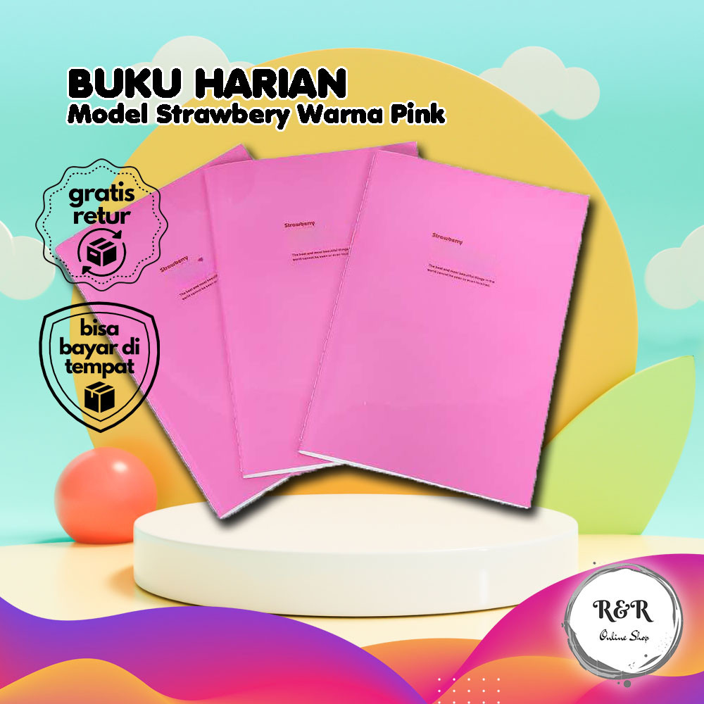 Jual Buku Diary Warna Pink Buku Tulis Ringan Jurnal Harian Lucu ...