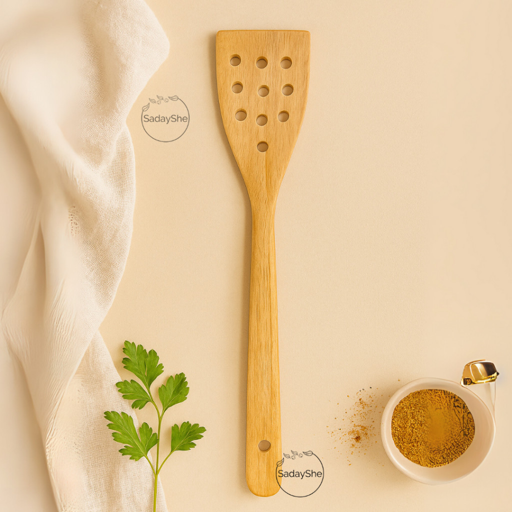 Jual SUTIL LUBANG SPATULA KAYU MAHONI FOODGRADE PERLENGKAPAN DAPUR ALAT ...