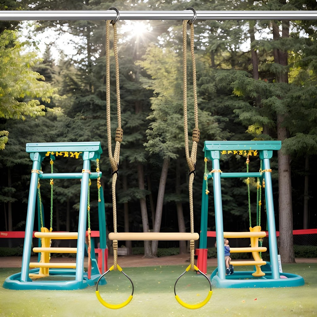 Jual Swing Rings Jungle Gym Climbing Gymnastic Ring Monkey Obstacle ...