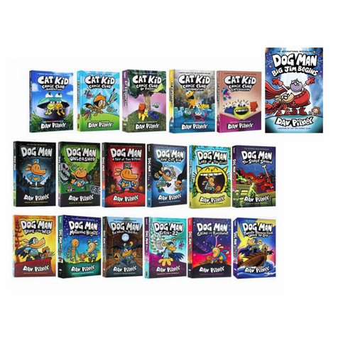 Jual Hardcover Set Dogman and Cat Kid Series 18 books - Hard Cover Full ...