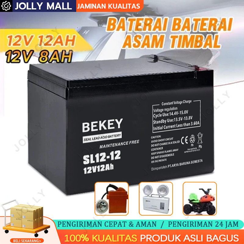 Jual Aki 12V 8AH 12v 12ah Kering Genset Aki UPS SMT Baterai UPS Batere ...