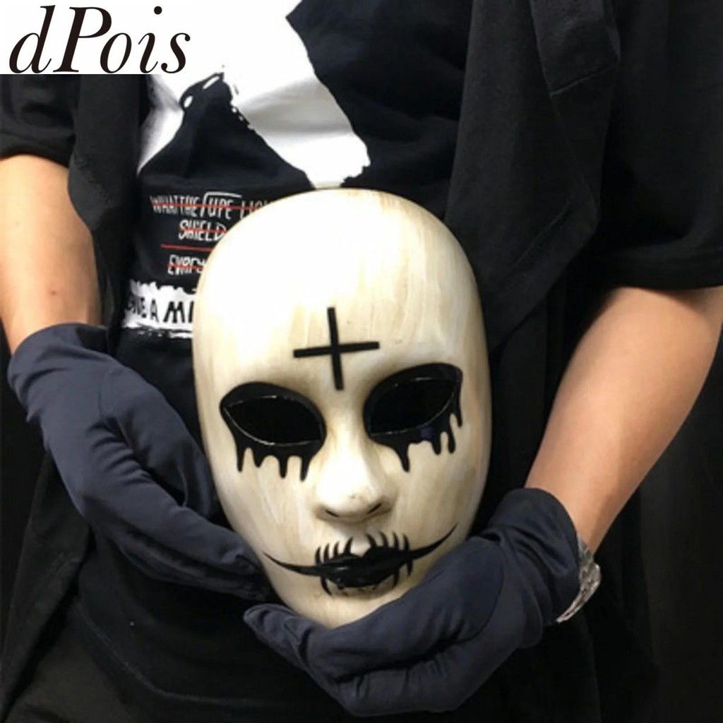 Jual Scary Ghost Mask Horror Exorcist Plastic Mask Killer Eracate ...