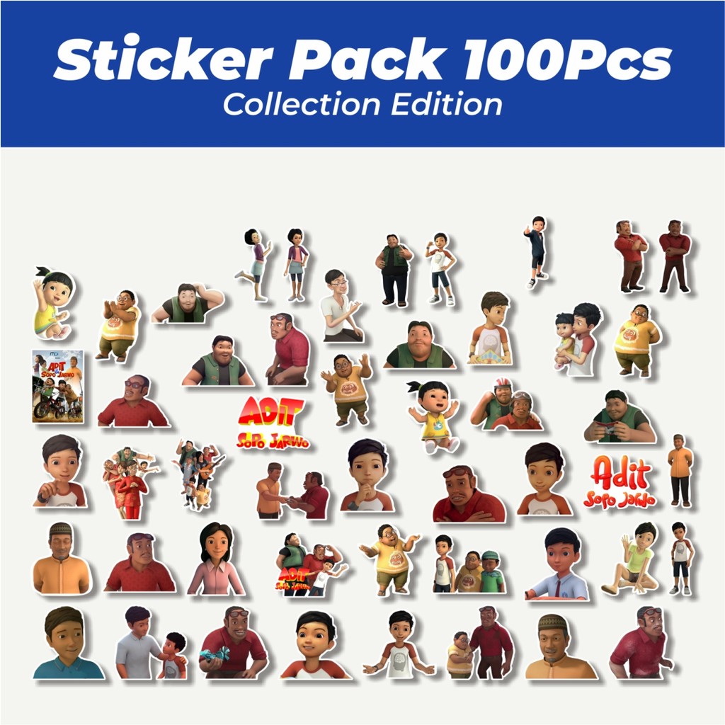 Jual Hot Stiker Adit Sopo Jarwo Cartoon Lucu Anti Air Stikers ...