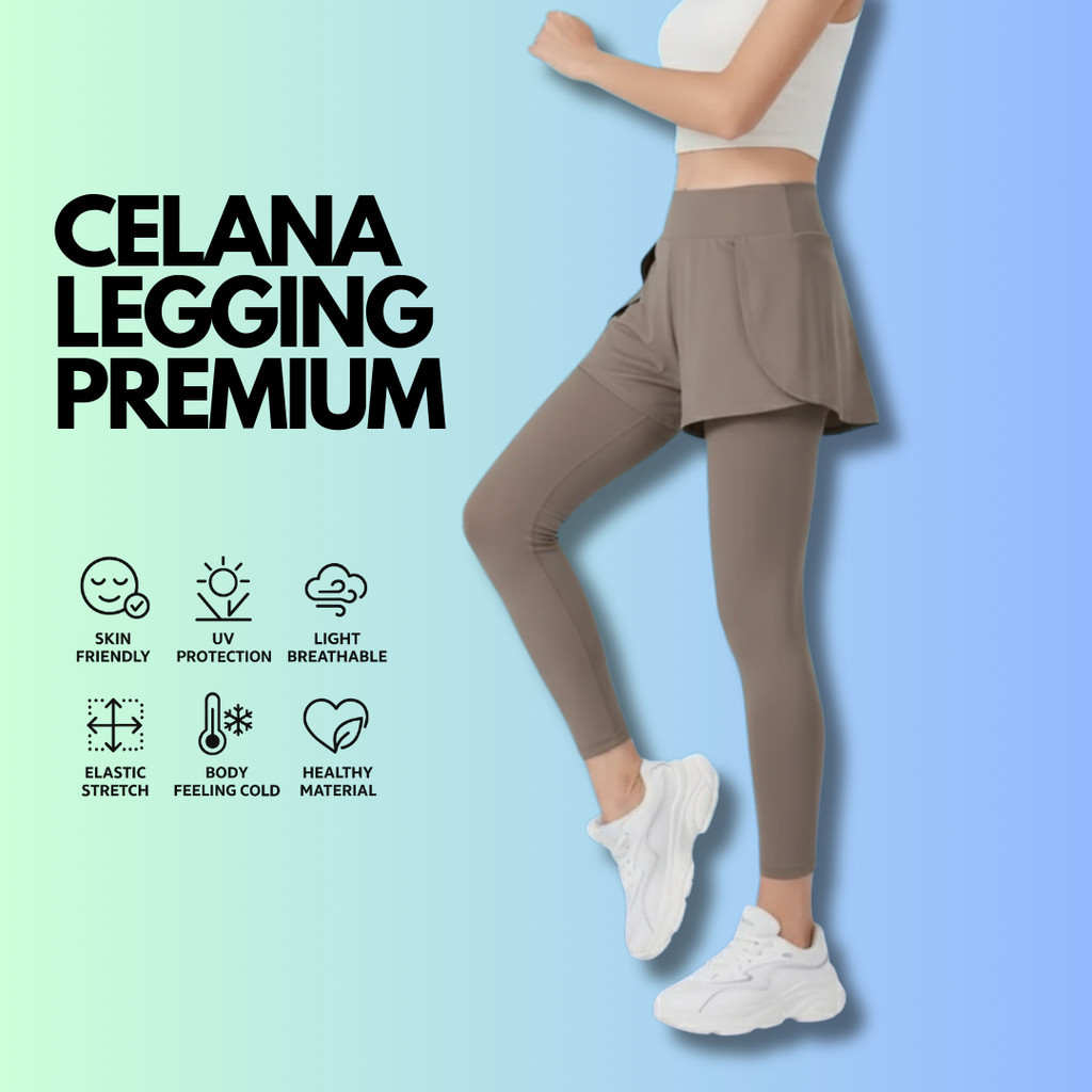 Jual Celana Olahraga Kolor Legging Wanita High Waist Gym Polos Running ...