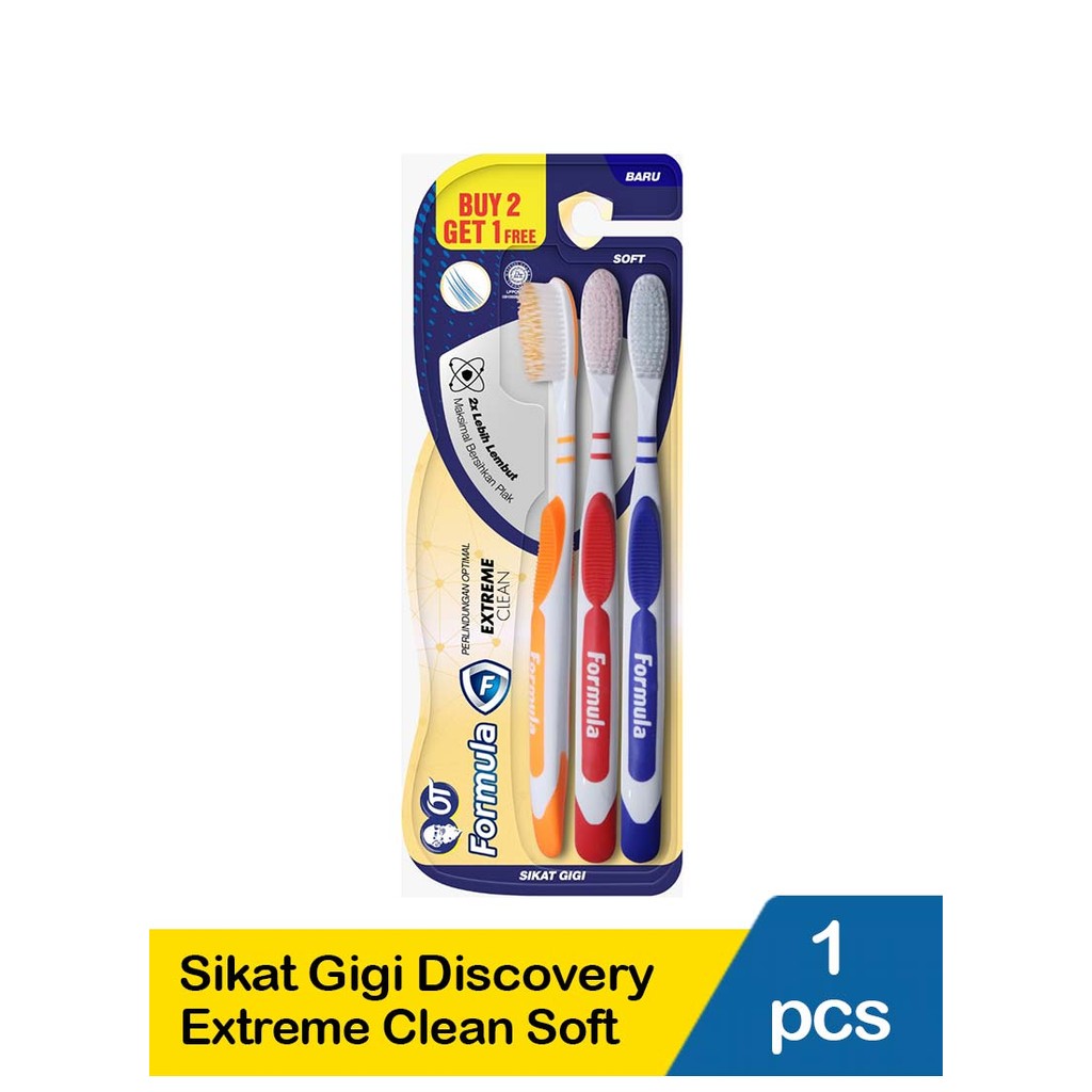 Jual FORMULA SIKAT GIGI DISCOVERY 3'S EXTREME CLEAN | Shopee Indonesia