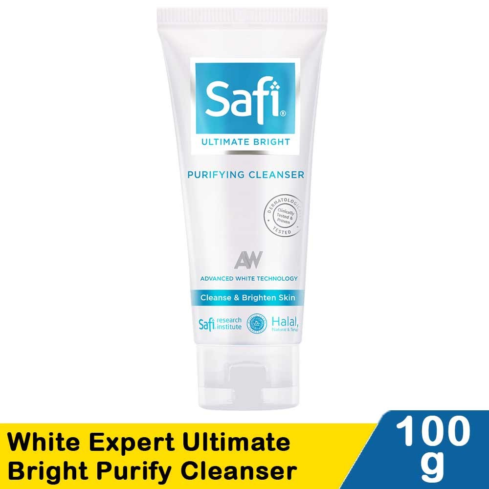 Jual SAFI WHT EXPERT/ULTIMATE BRIGHT PURIFY CLEANSER 100g | Shopee ...