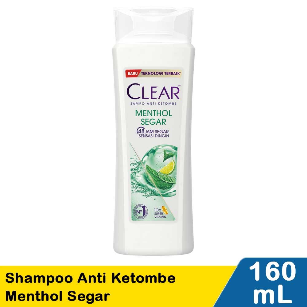 Jual CLEAR SHAMPOO ANTI DANDRUFF MENTHOL SEGAR 160mL | Shopee Indonesia