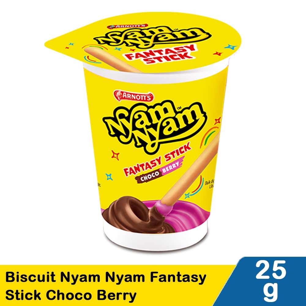 Jual ARNOTT'S BISCUIT NYAM NYAM FNTASY STICK CHOCO BERRY 25g | Shopee ...