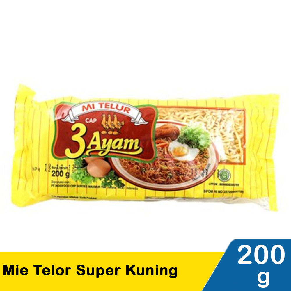 Jual 3 AYAM MIE TELOR SUPER KUNING 200g | Shopee Indonesia