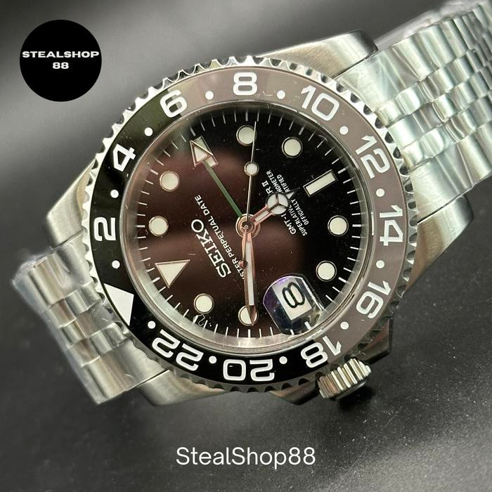 Jual Seiko Bruce Wayne Lefty Crown "El Pepe" NH34 GMT Active Automatic ...
