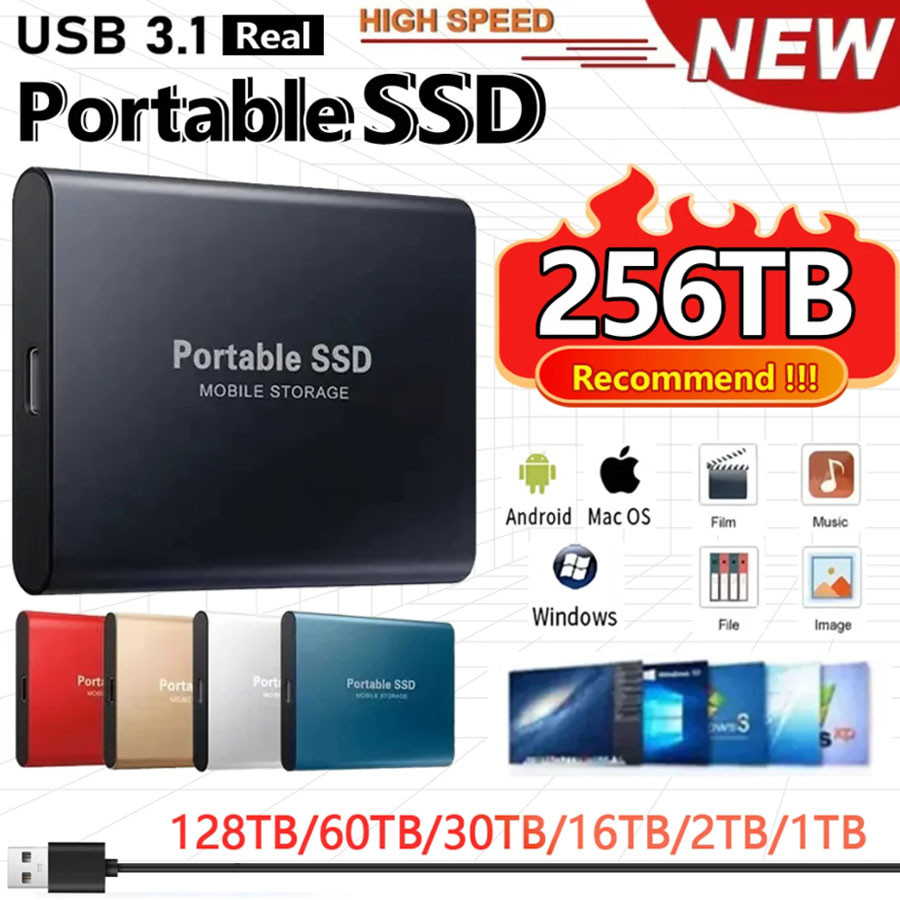 Jual Real Portable 256tb Solid State Hard Drive High Speed External SSD ...