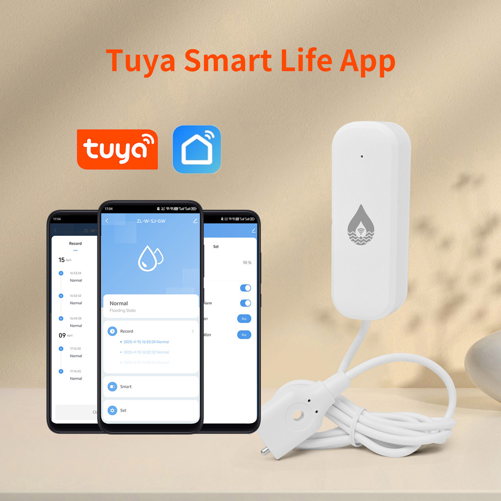 Jual WiFi Water Leakage Sensor Tuya Smart Home Flood Leak Detector App ...