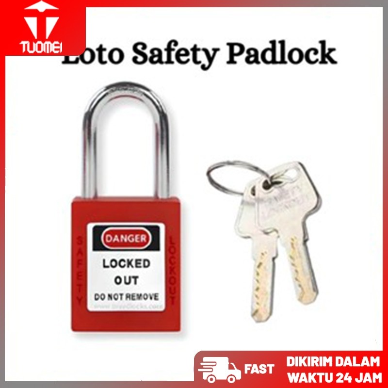 Jual Loto Padlock Gembok Safety Equipment 38mm Merah | Shopee Indonesia