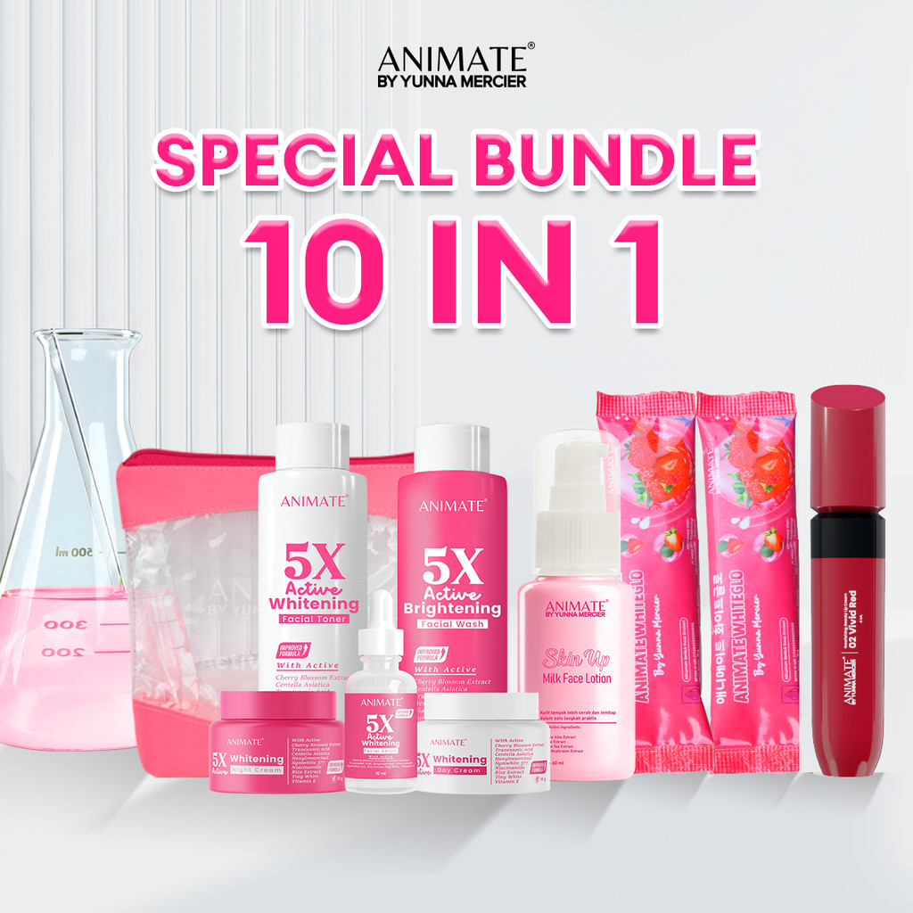 Jual [FLASH SALE Special Bundling 10in1] Animate 5x Active Whitening ...
