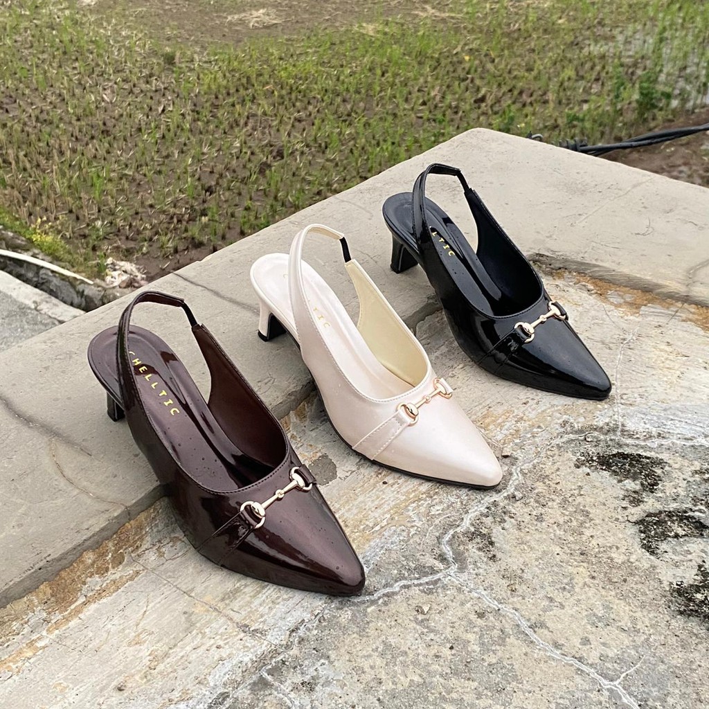 Jual CHELLTIC Sandal Wanita Heels Mules Elegan Model Terbaru Tinggi 5 ...