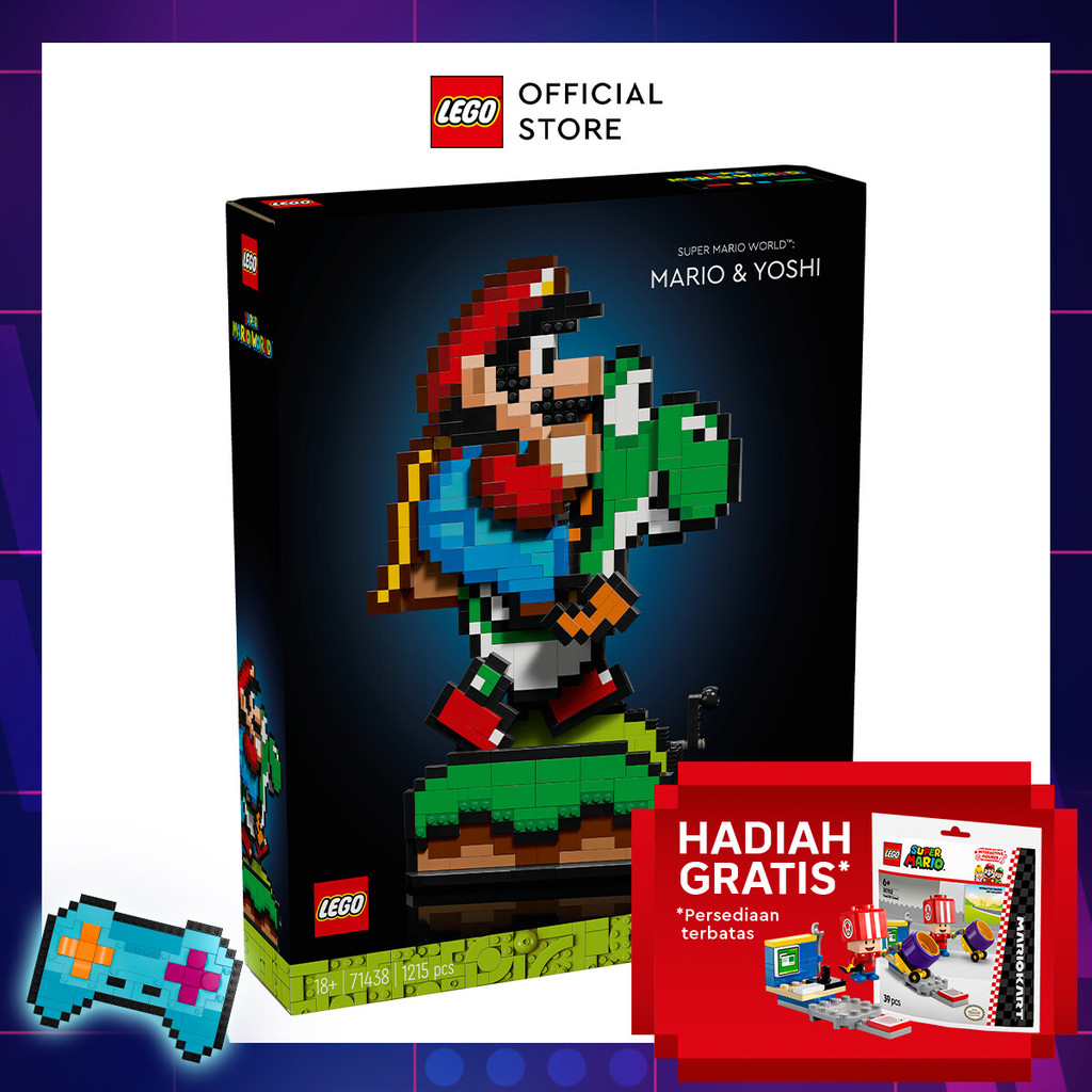 Jual LEGO Super Mario 71438 Super Mario World: Mario & Yoshi (1,215 ...