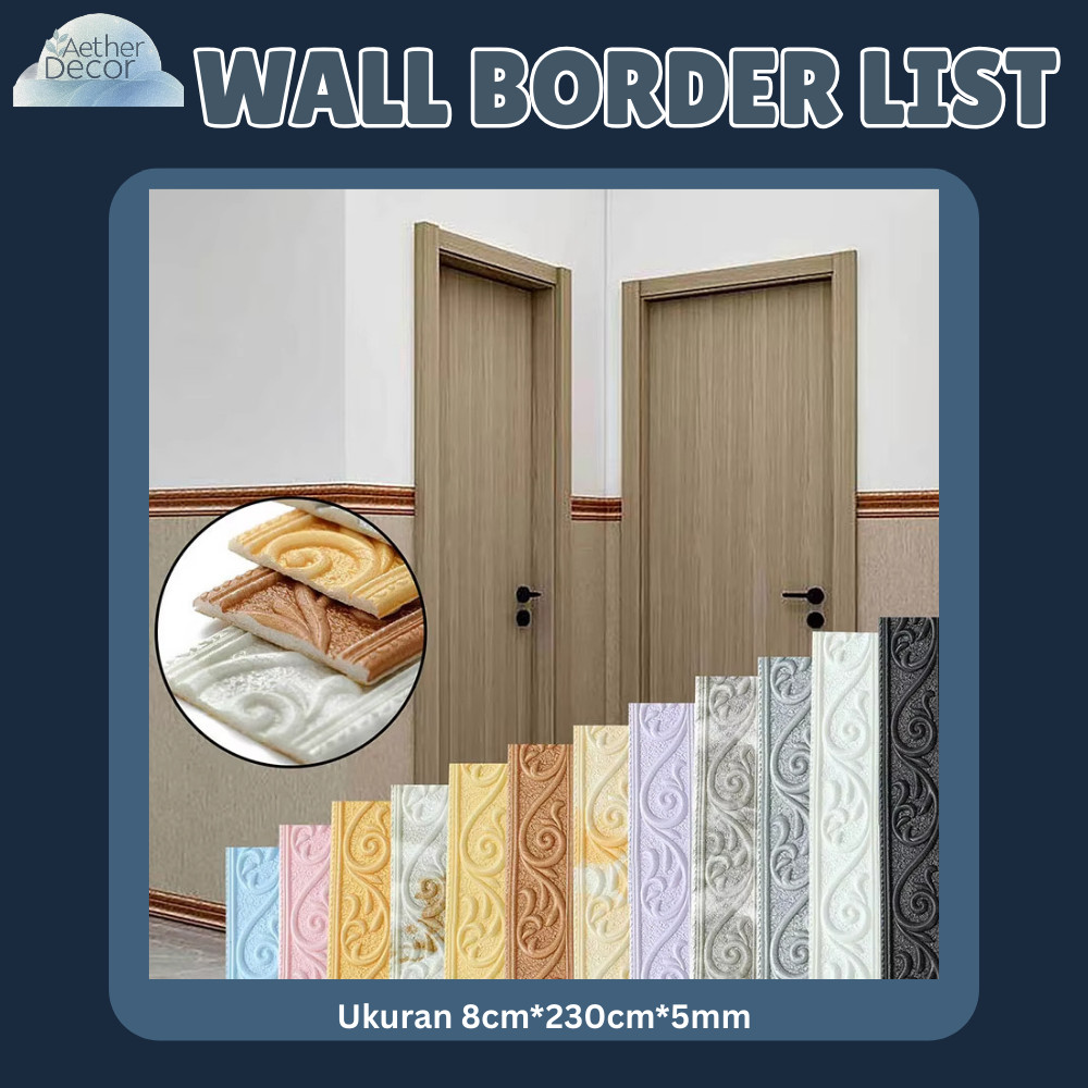 Jual Aether Decor - Wallpaper Border Sticker 3D Foam Dinding / Wall ...
