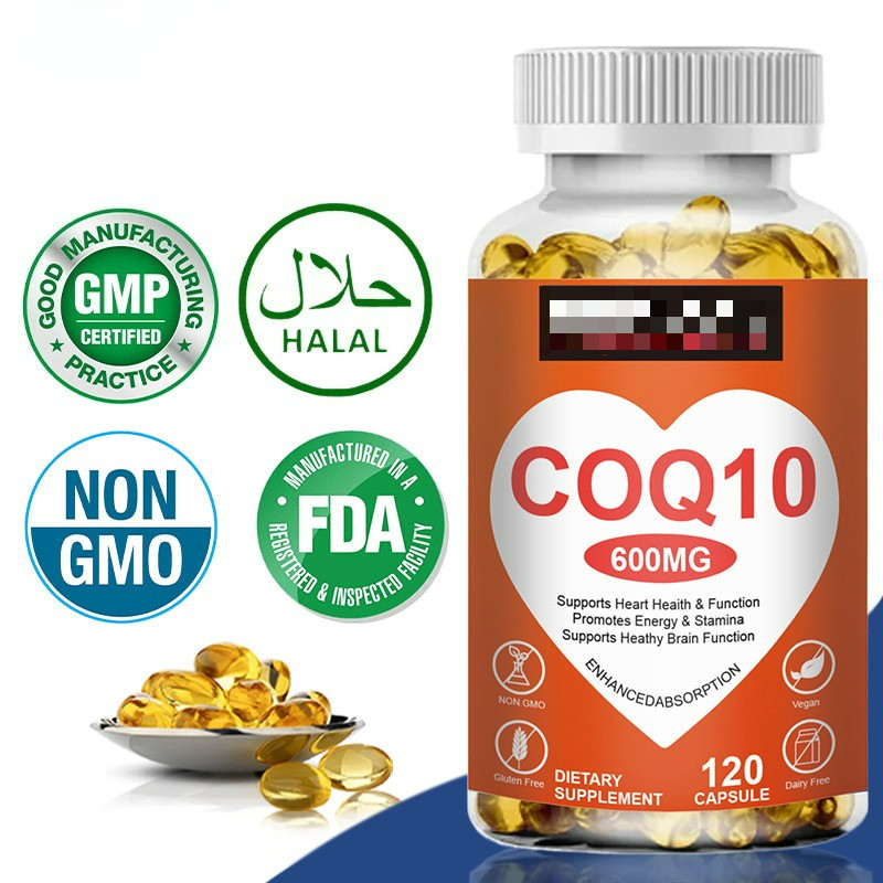 Jual COQ10 Coenzyme Q10 600mg Capsules Vegetarian Gluten Free Promotes ...