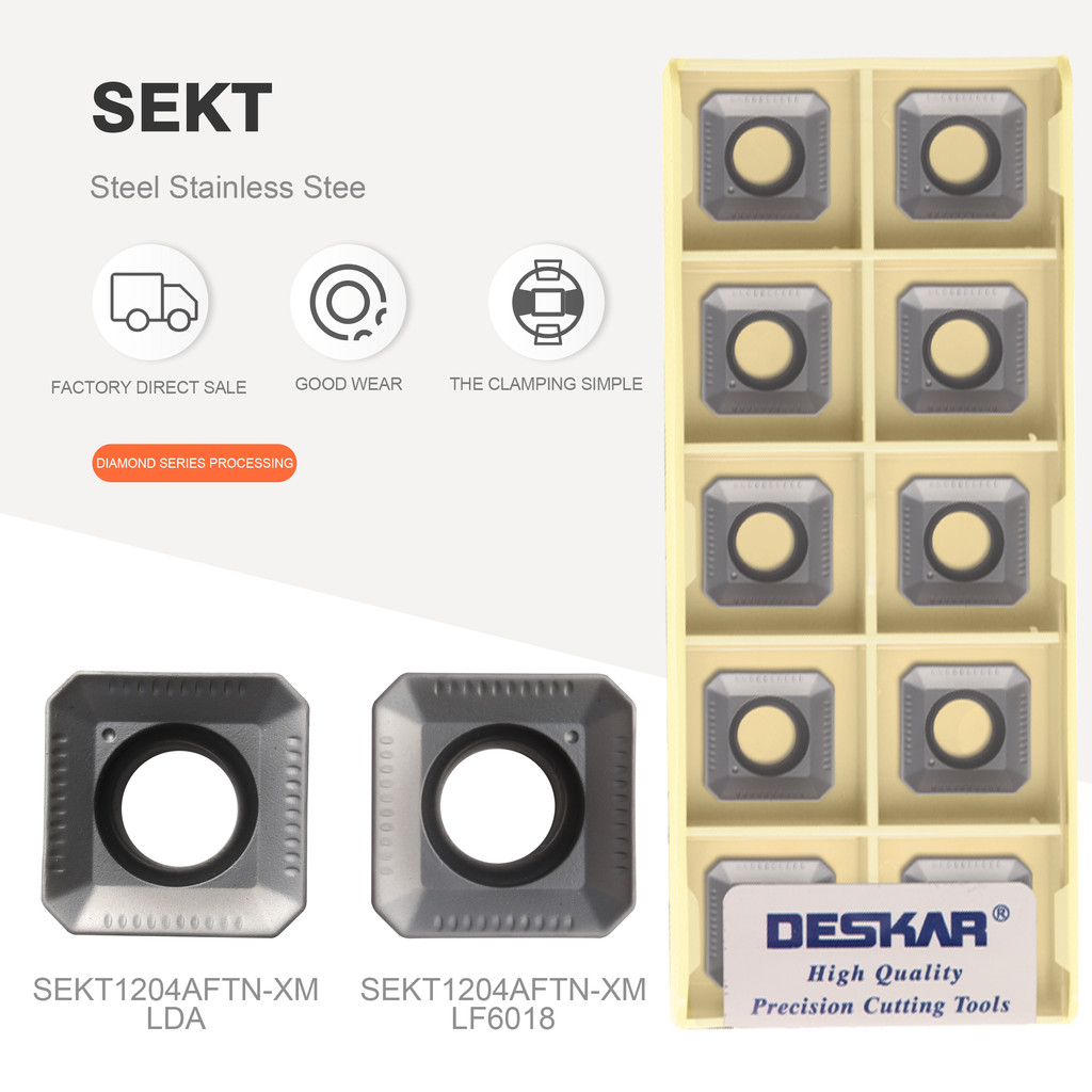 Jual DESKAR SEKT1204 AFTN XM LF6018 LDA Lathe Milling Insert Carbide ...
