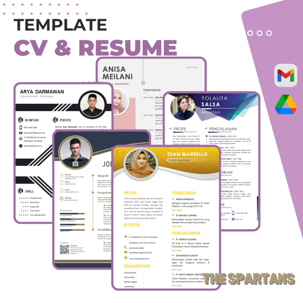 Jual 500++ Template CV & Resume Format Word - Template Lamaran Kerja ...