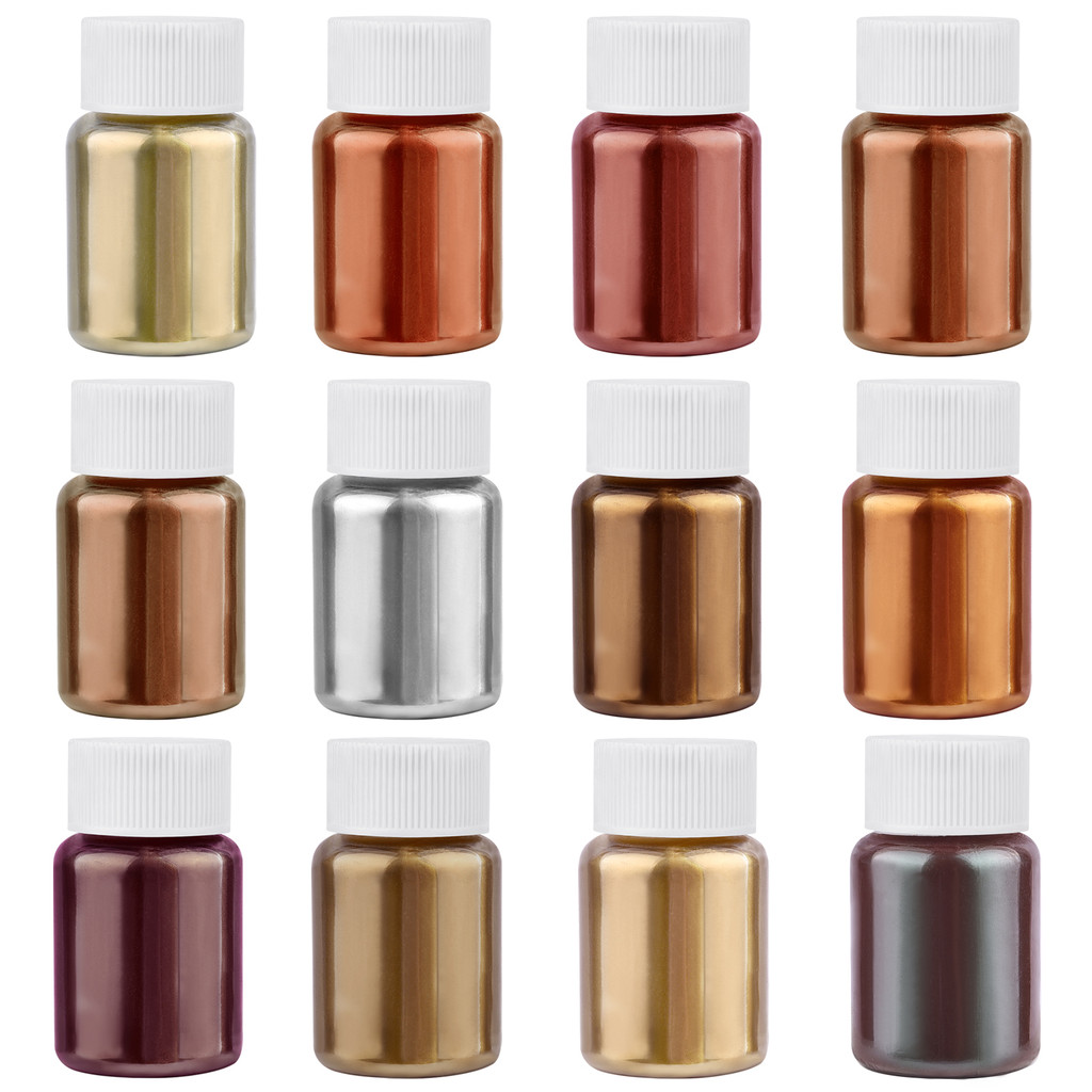 Jual 12 Colors 20ml Mirror Metal Texture Pearl Powder Epoxy Resin ...