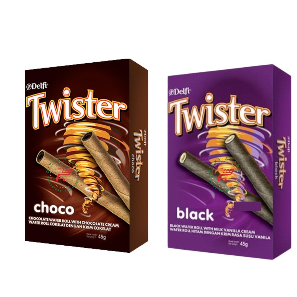 Jual DELFI TWISTER WAFER 35g BLACK/CHOCO | Shopee Indonesia
